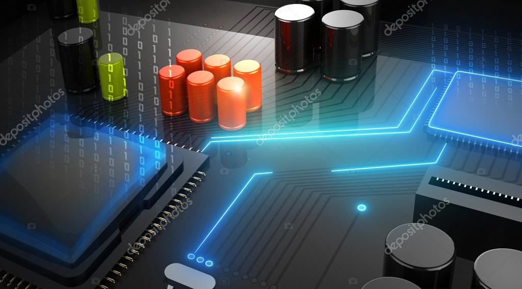 Procesador central de computadora concepto de CPU 2023