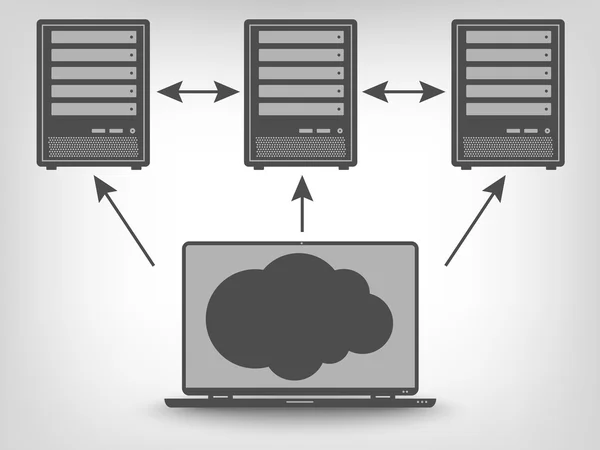 Icon of computer servers — Stock Vector © Violka08 #76748519