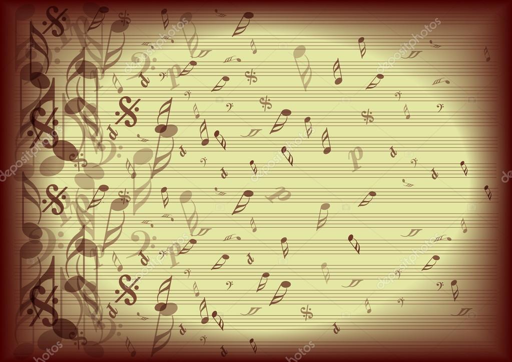 Vintage Music Notes Wallpaper
