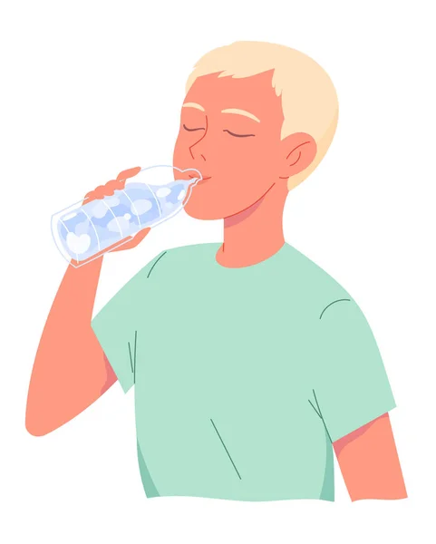 Boy drink water Vector Images | DepositPhotos