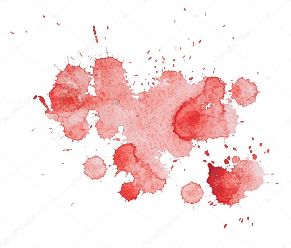 Red Watercolor Paint Splatter