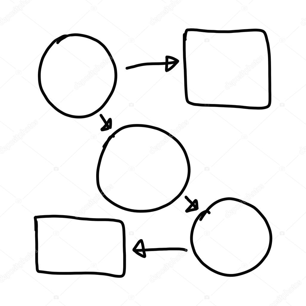 Hand drawn a graphics symbols geometric shapes graph to input in ...