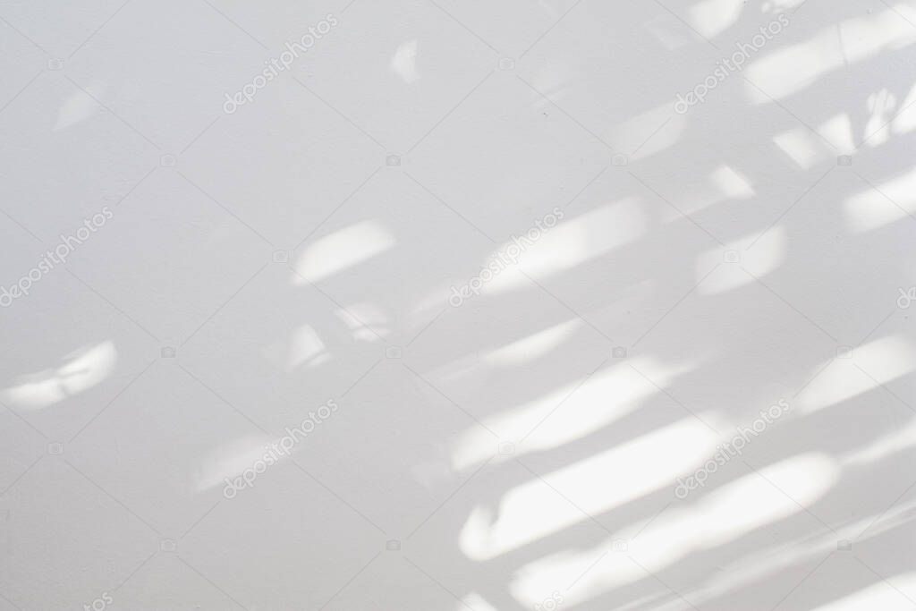 Superposición de sombra natural sobre fondo de textura blanca, para ...