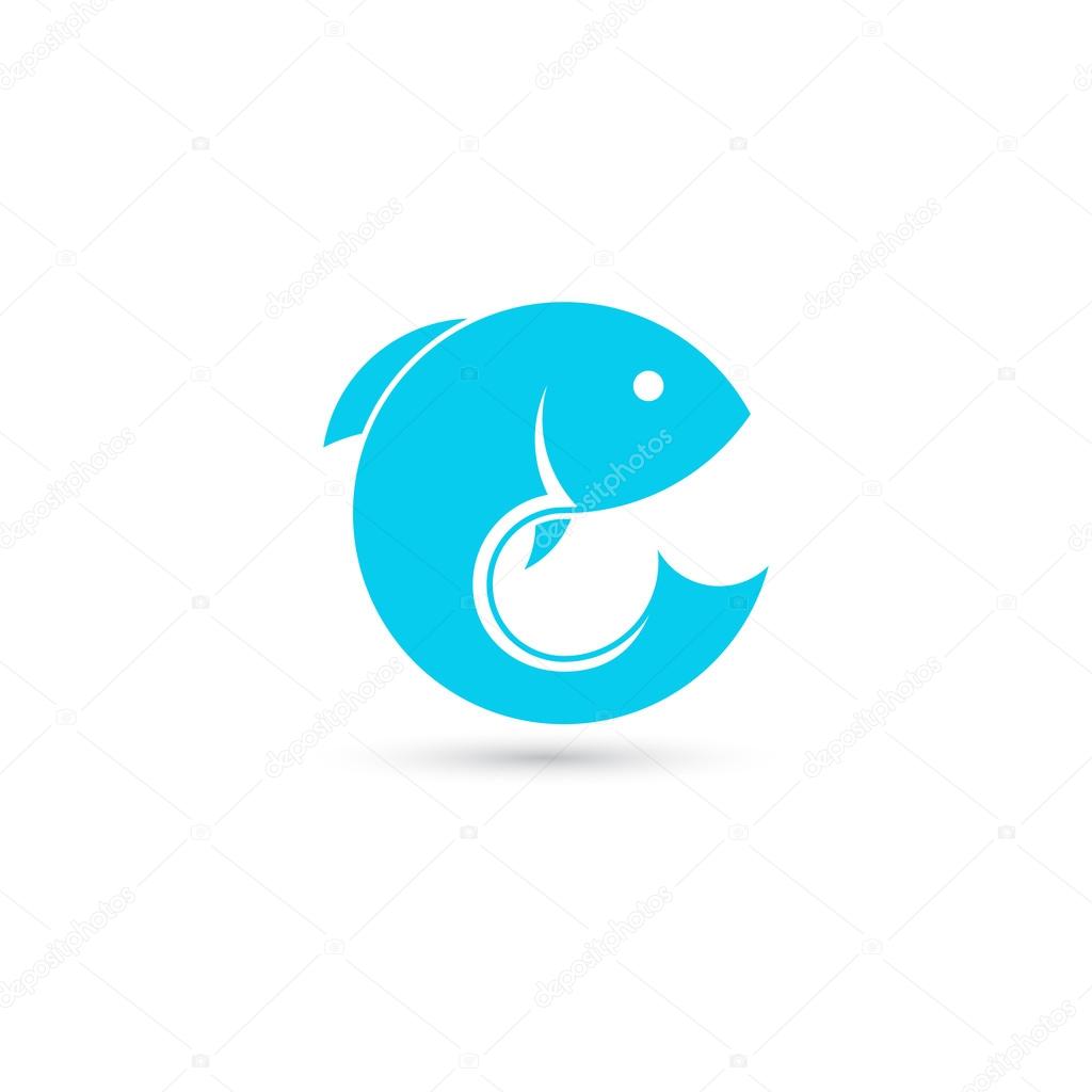 Template of round logo with fish ⬇ Vector Image by © avgust01 | Vector ...