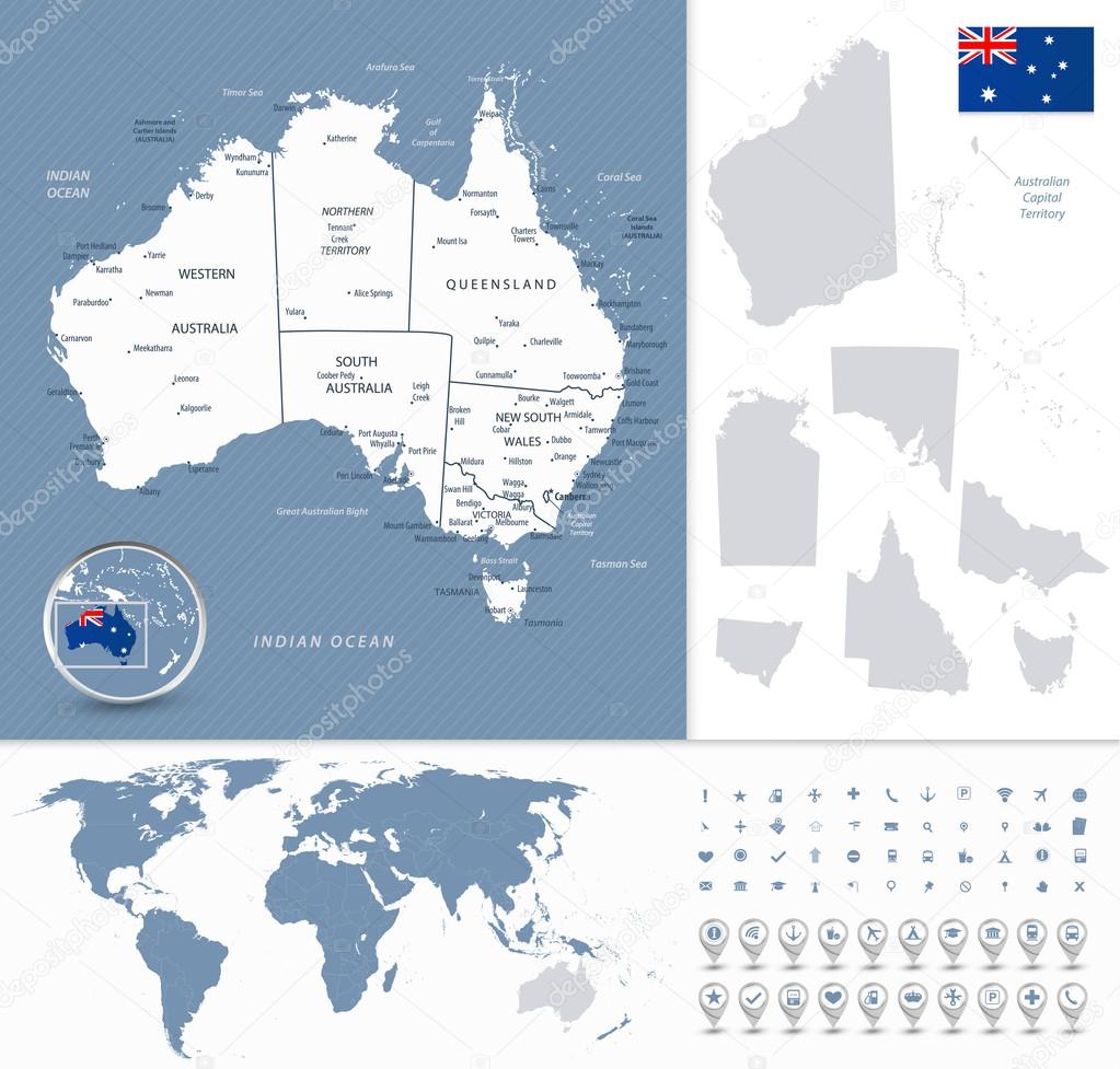 Mapa De Australia Detallado Australia Mapa Detallado Con Regiones
