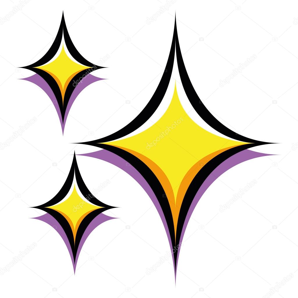 Iconos de chispas aislados sobre fondo blanco Vector de stock por ...