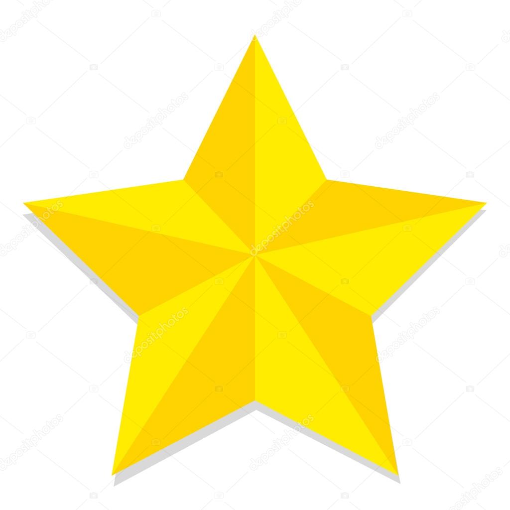 Low Poly Style Yellow Star Isolated — Stock Vector © Aratehortua #76281925