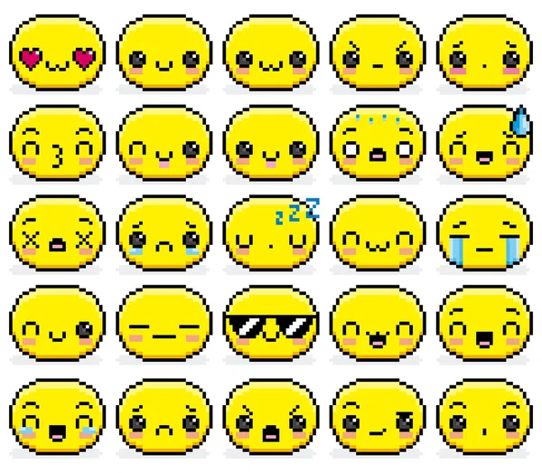 Pixel faces Vector Art Stock Images | Depositphotos