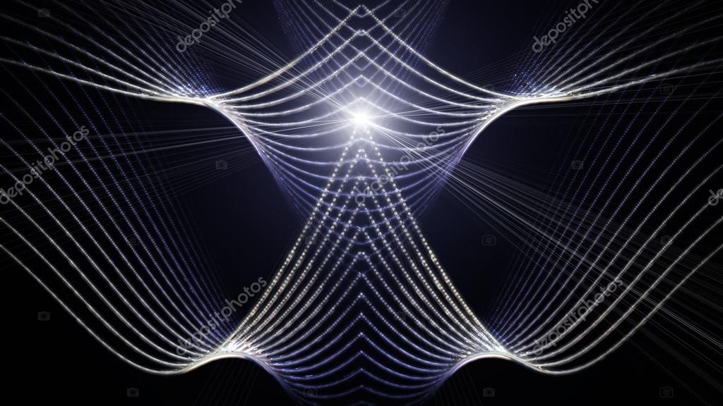 Futuristic technology wave background design with lights Stock Photo by ...