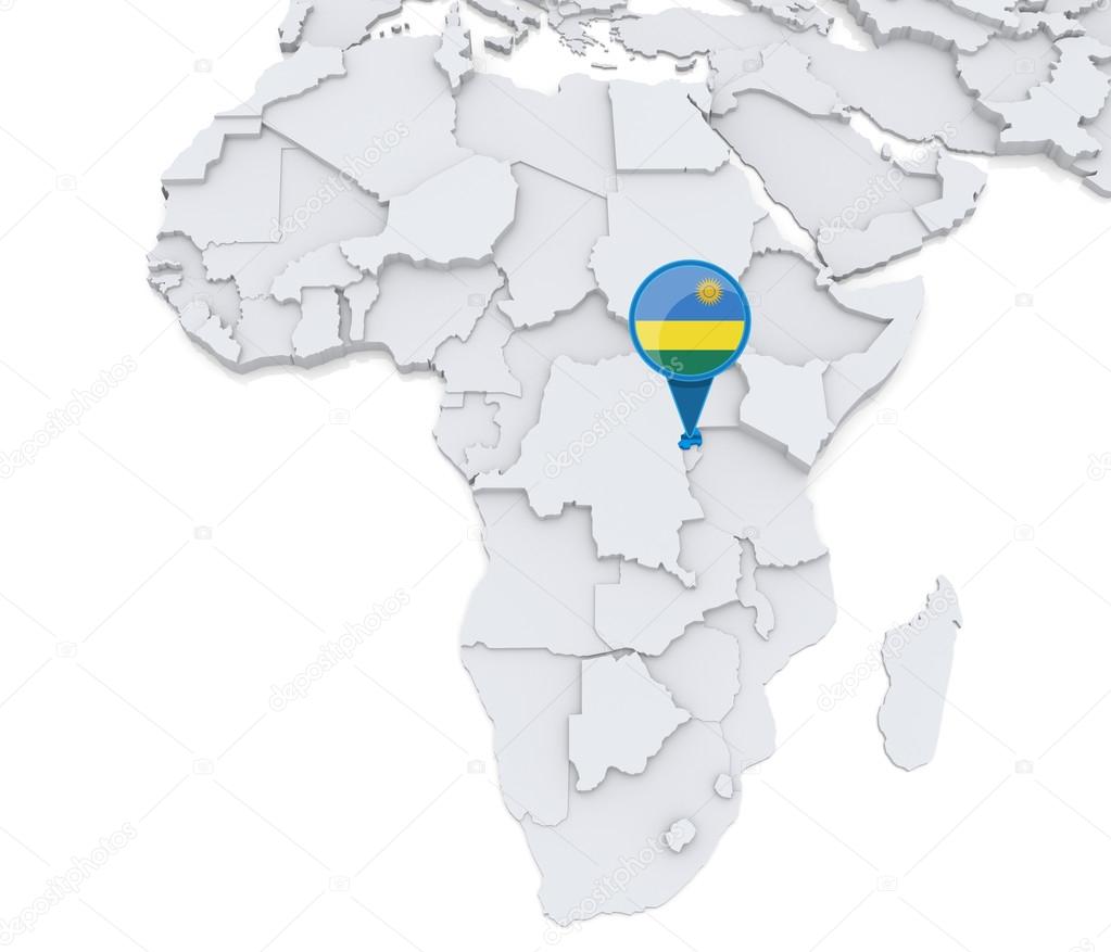 Ruanda En El Mapa De áfrica