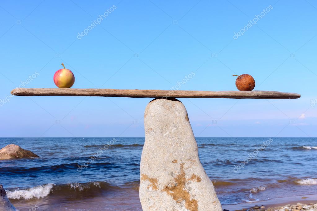 Apples into balance — Stock Photo © styf #91744740