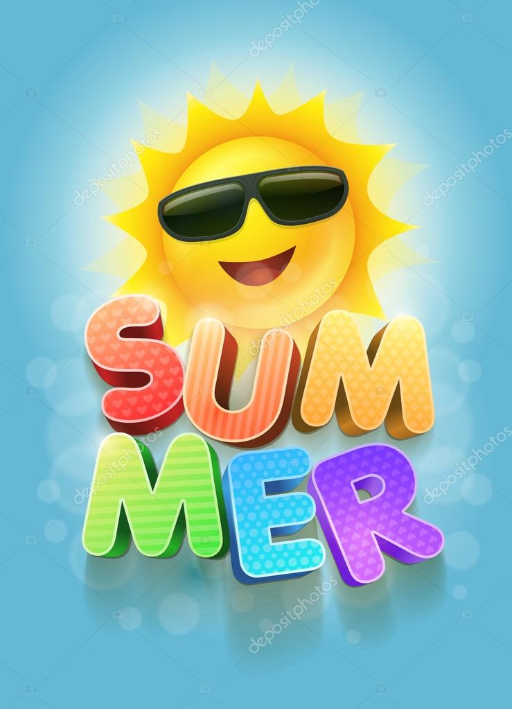 Happy Sun Summer Poster Stock Vector Image by ©sgursozlu #108937758