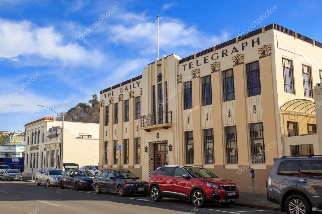 Edificio Daily Telegraph en Napier, Nueva Zelanda. Inaugurado en 1932, este es uno de los muchos ...