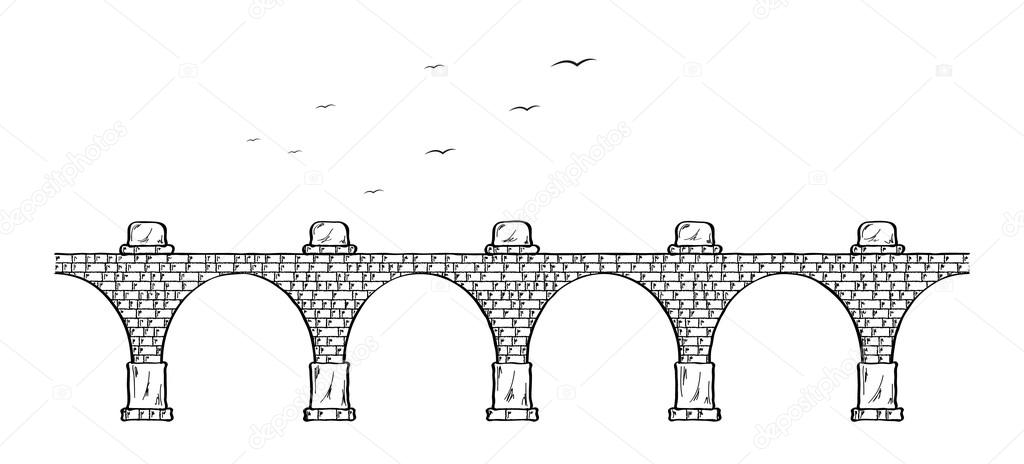Roman Arch Bridge Sketch