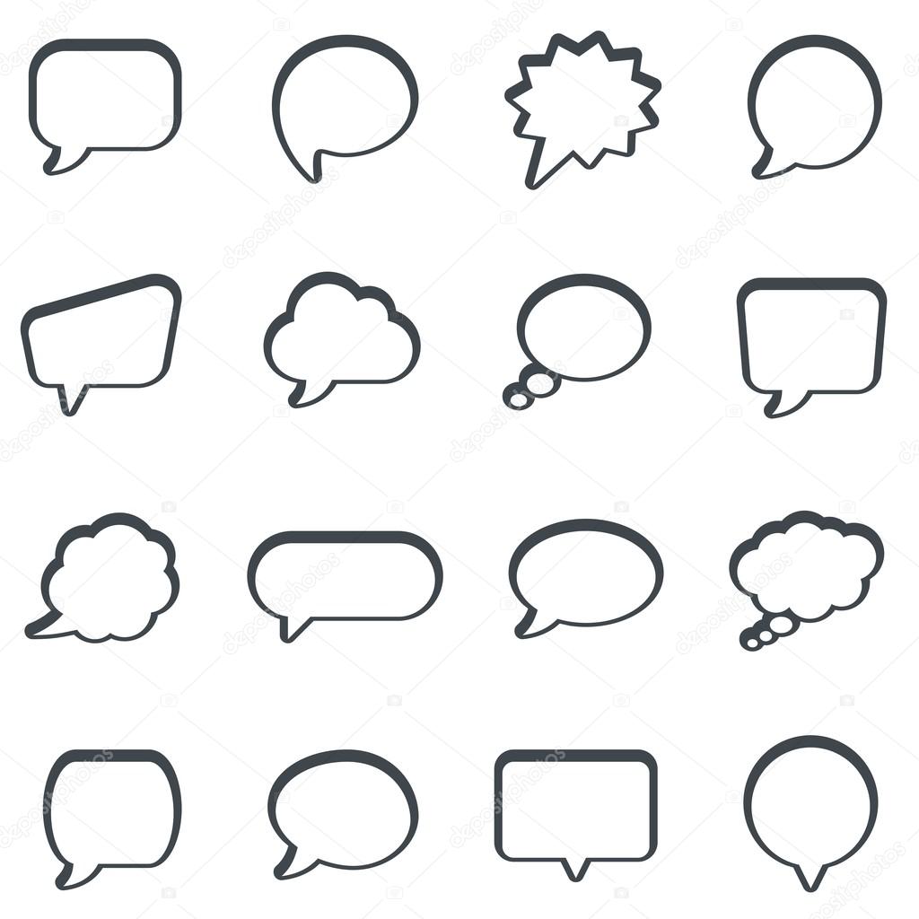 Speech bubbles icon set Stock Vector Image by ©lynx_v #94142642