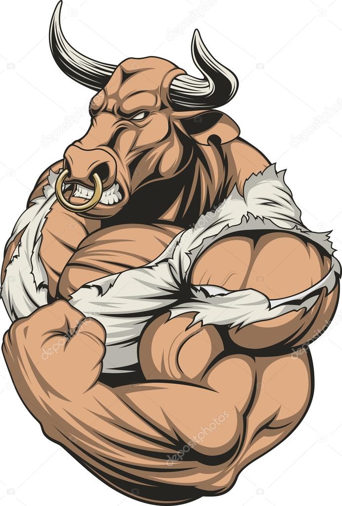 Strong ferocious bull Stock Vector Image by ©Andrey_Makurin #106678560