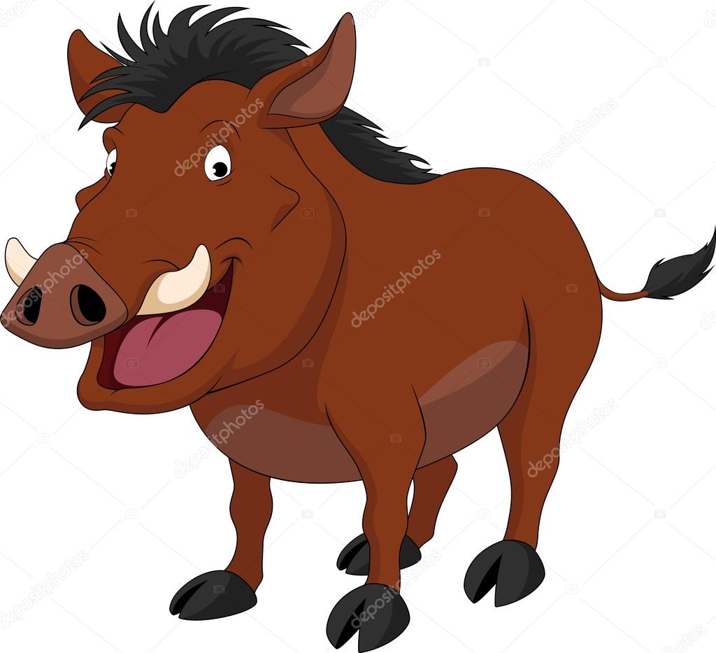 Cheerful warthog — Stock Vector © Andrey_Makurin #66384295