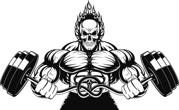 Calavera gym imágenes de stock de arte vectorial | Depositphotos