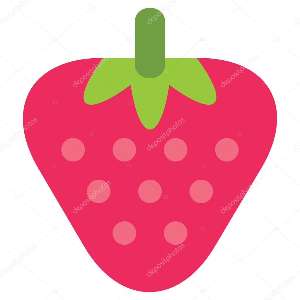 Cute Pink Strawberry Cartoon