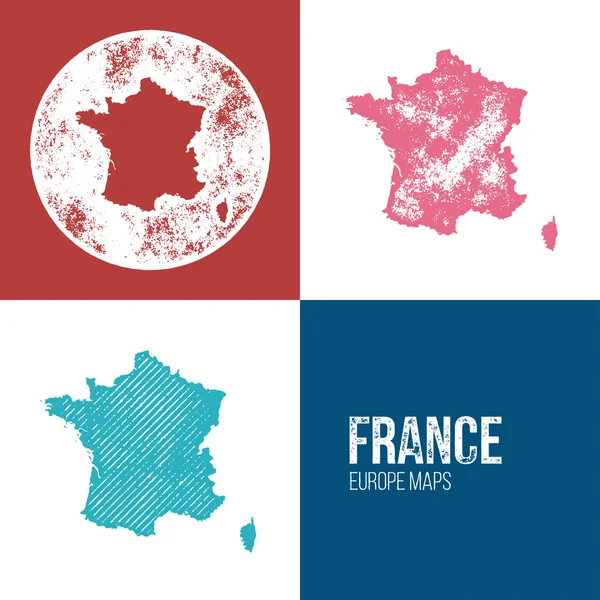 France grunge retro map Vector Art Stock Images | Depositphotos