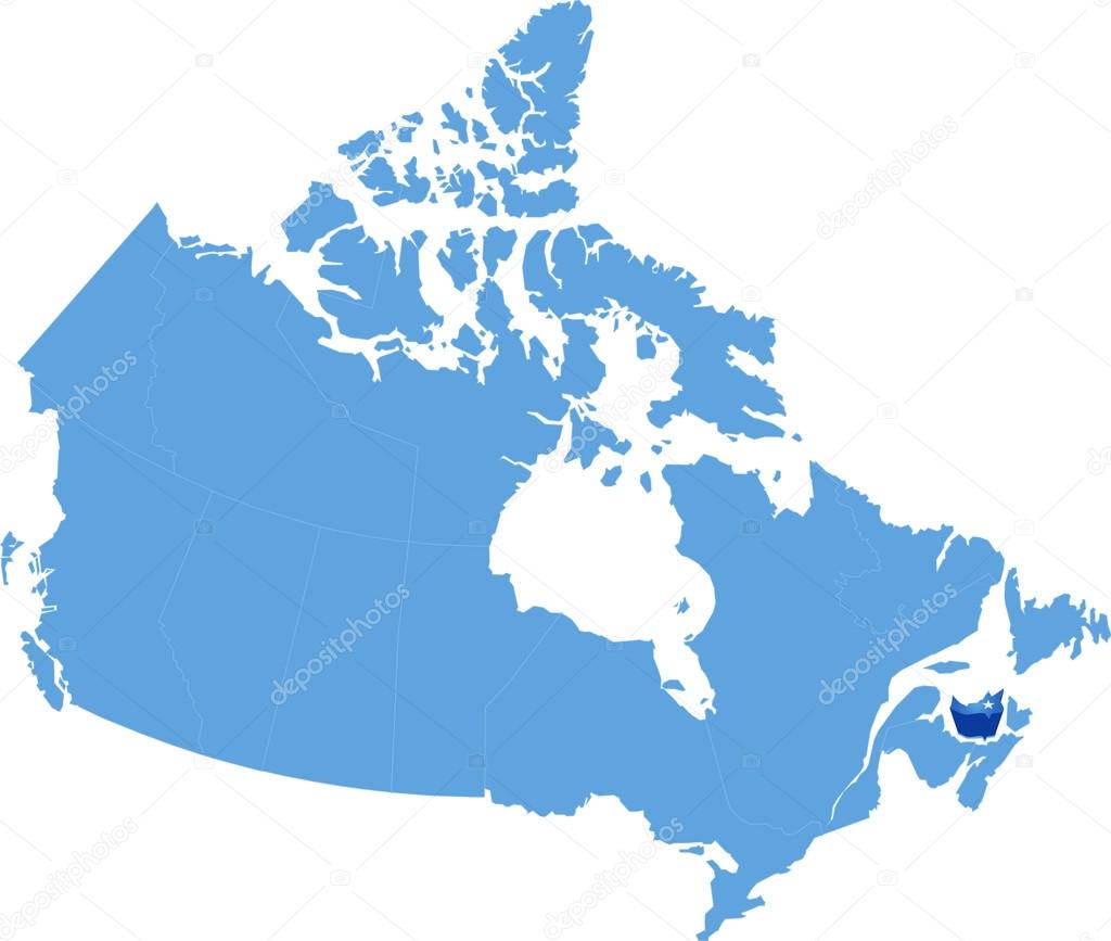 Mapa de Canadá - Isla del Príncipe Eduardo la provincia Vector de stock ...