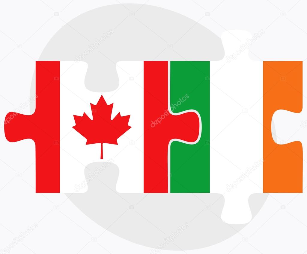 Canada and Ireland Flags Stock Vector Image by ©Istanbul2009 #88500038