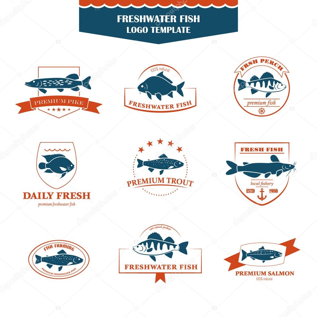 Perfect set of fish logos. Stock Vector Image by ©vilnarobotav3d #106757210