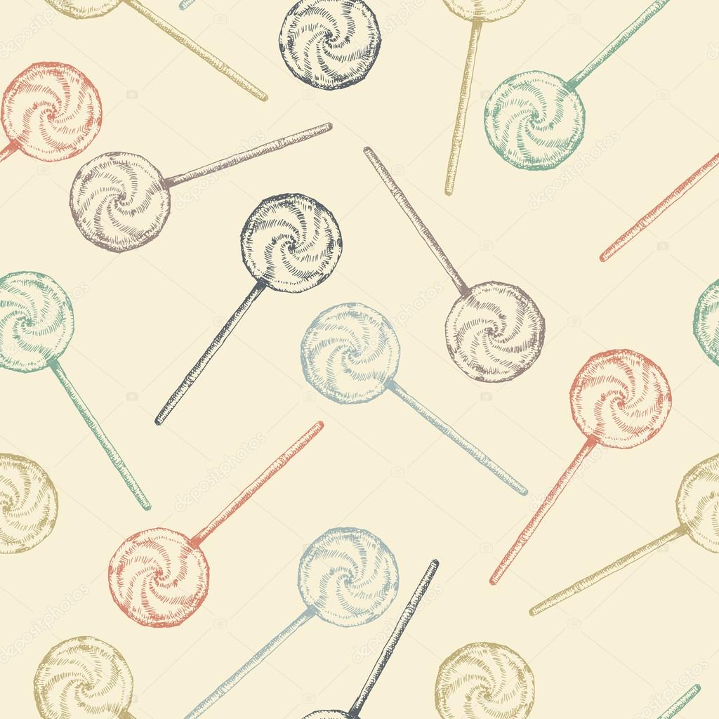 Vintage candy background Stock Vector by ©vilnarobotav3d 52818305