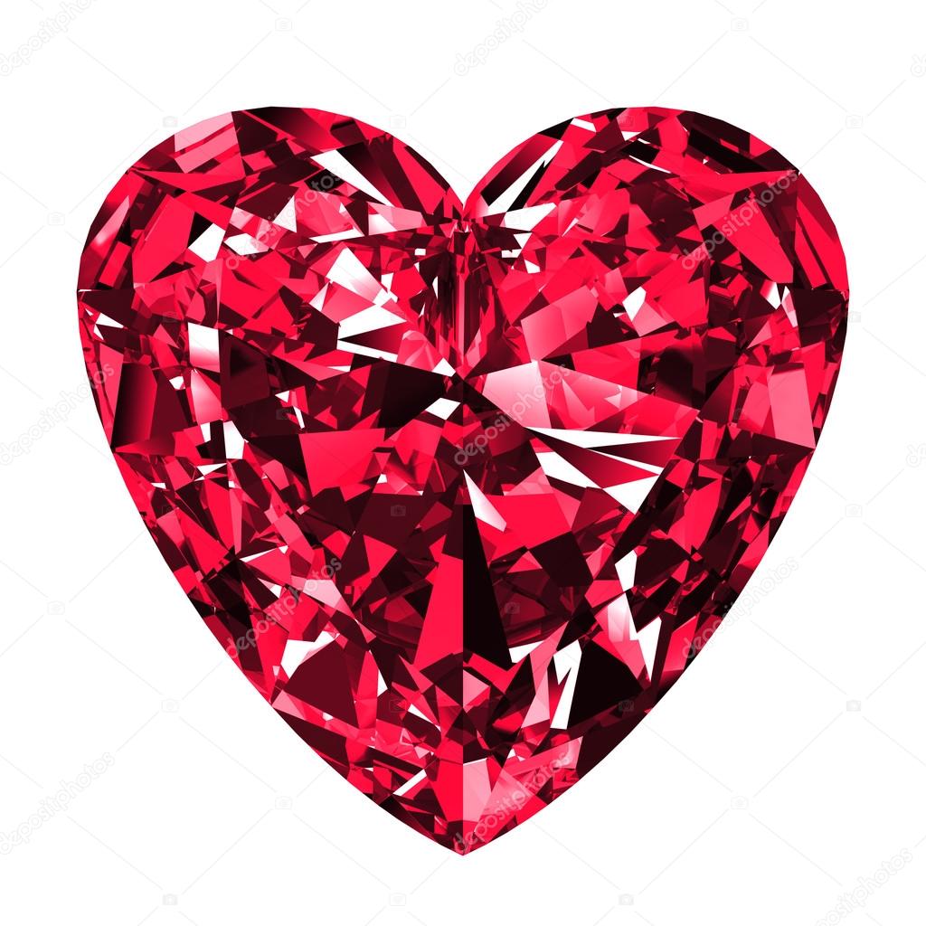 Ruby Heart Over White Background. Stock Photo by ©3DSculptor 115513484 Ruby Heart Over White Background. Stock Photo by ©3DSculptor 115513484