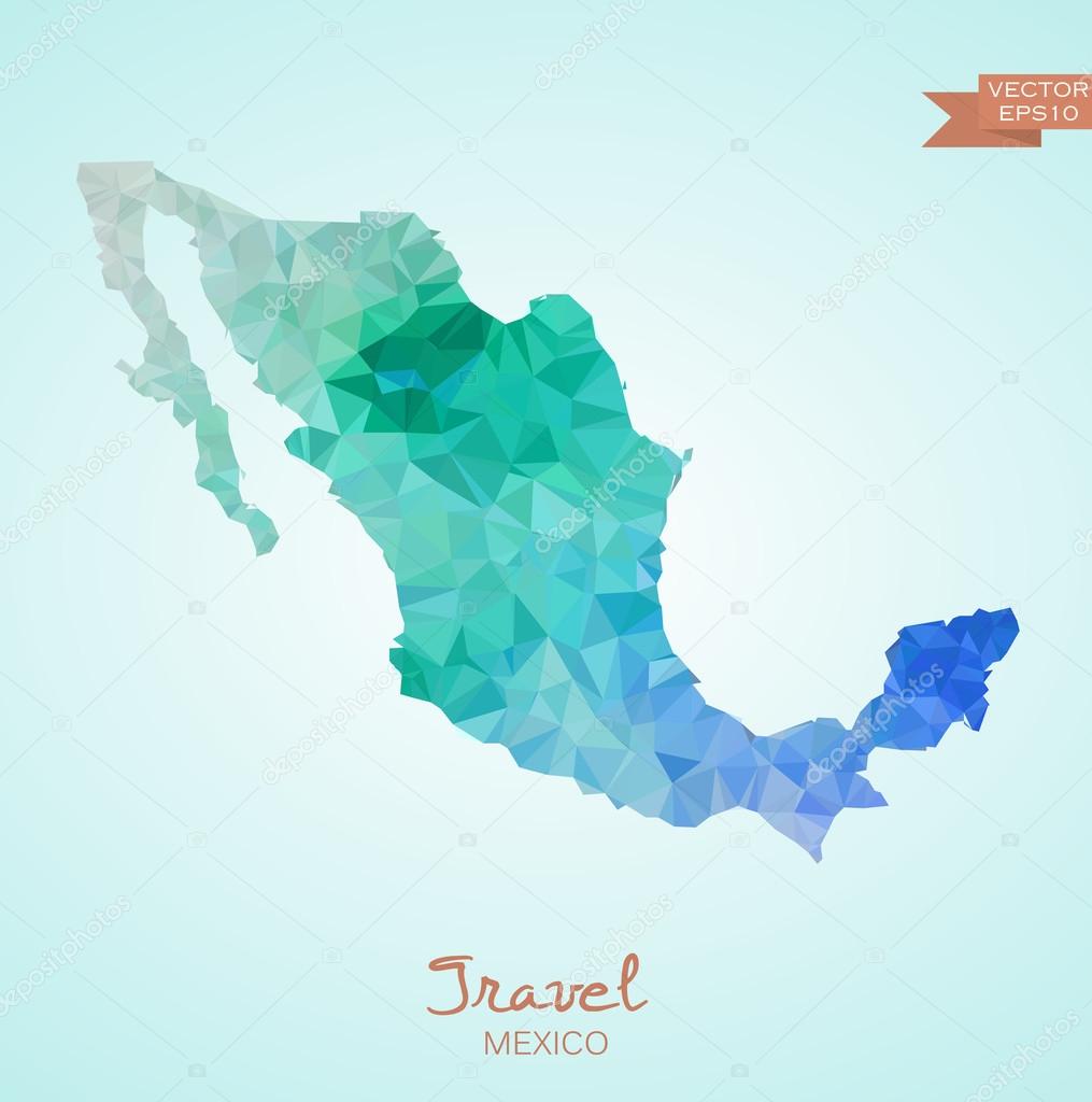 Low Poly map of Mexico Stock Vector Image by ©superson #73008539