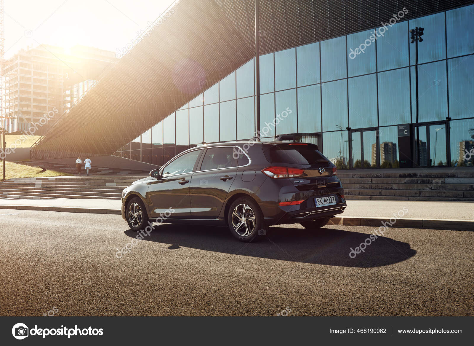 Lifting Facial Hyundai I30 Modelo 2020 Vista Trasera Aparcada Frente ...