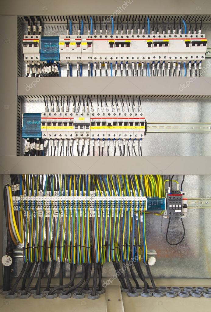 Electrical control cubicle with devices Stock Photo by ©phadventureBG ...