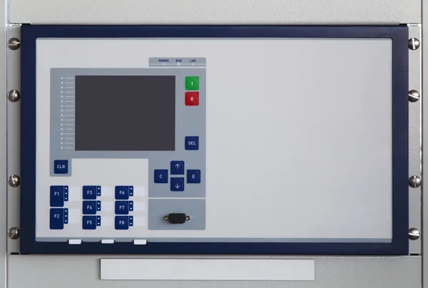 Relay protection device mounted on control panel - Stock Image - Everypixel