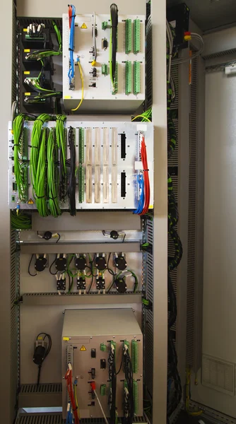 Relay cubicle with components and wires — Stock Photo © phadventureBG ...