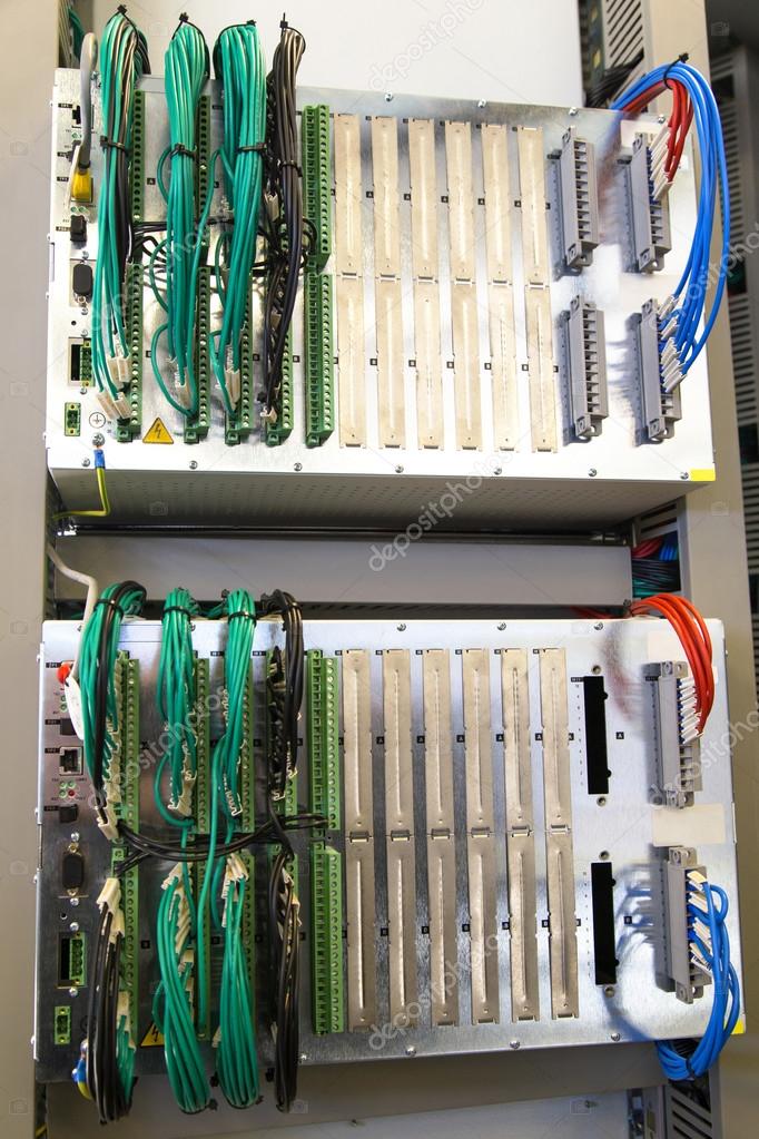 Control panel with relay protection devices Stock Photo by ...