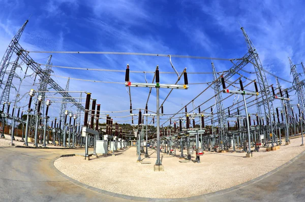 High voltage switchyard in electrical substation - Stock Image - Everypixel