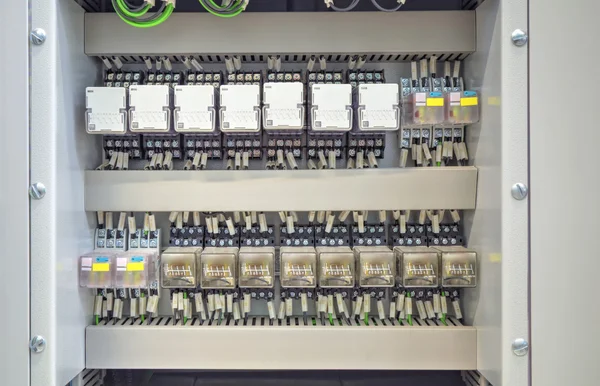 Electrical control cubicle with devices Stock Photo by ©phadventureBG ...