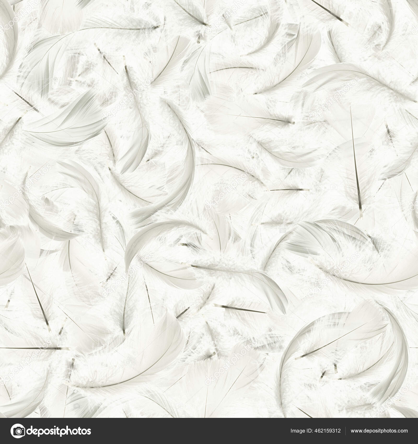 White Feather Textured Wallpaper