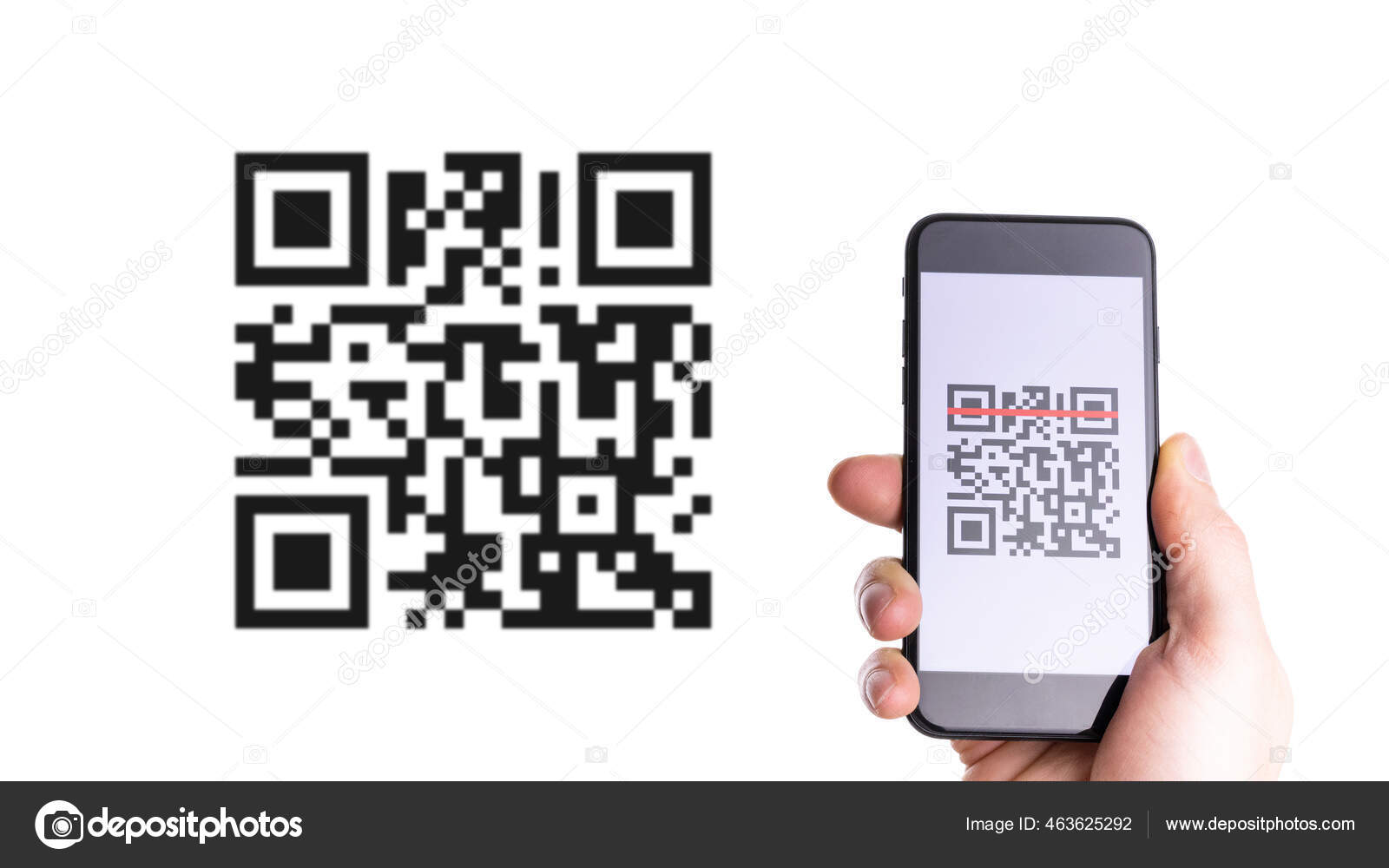 Pay Code Hand Holding Mobile Smartphone Screen Payment Online Pay ...