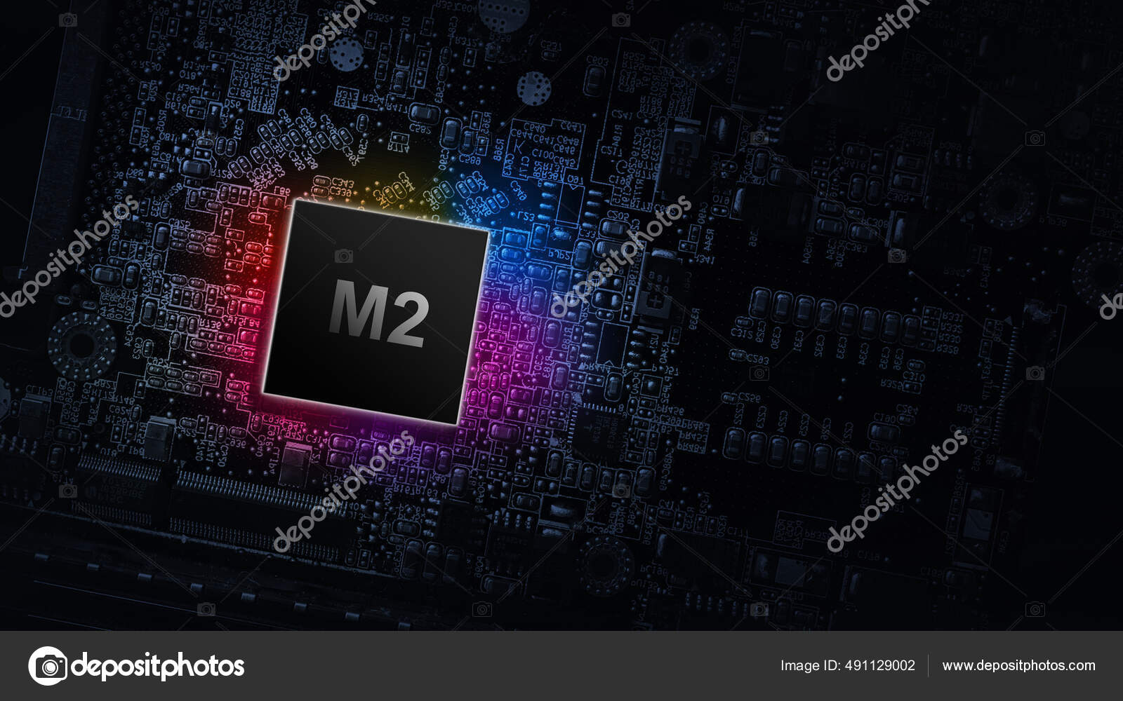 Core Processor Digital Computer Cpu Network Motherboard Chip Dark ...