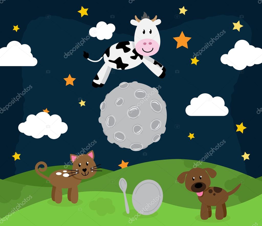 The Cow Jumped Over The Moon Nursery Rhyme