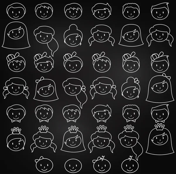 Chalkboard stick people Vector Art Stock Images | Depositphotos