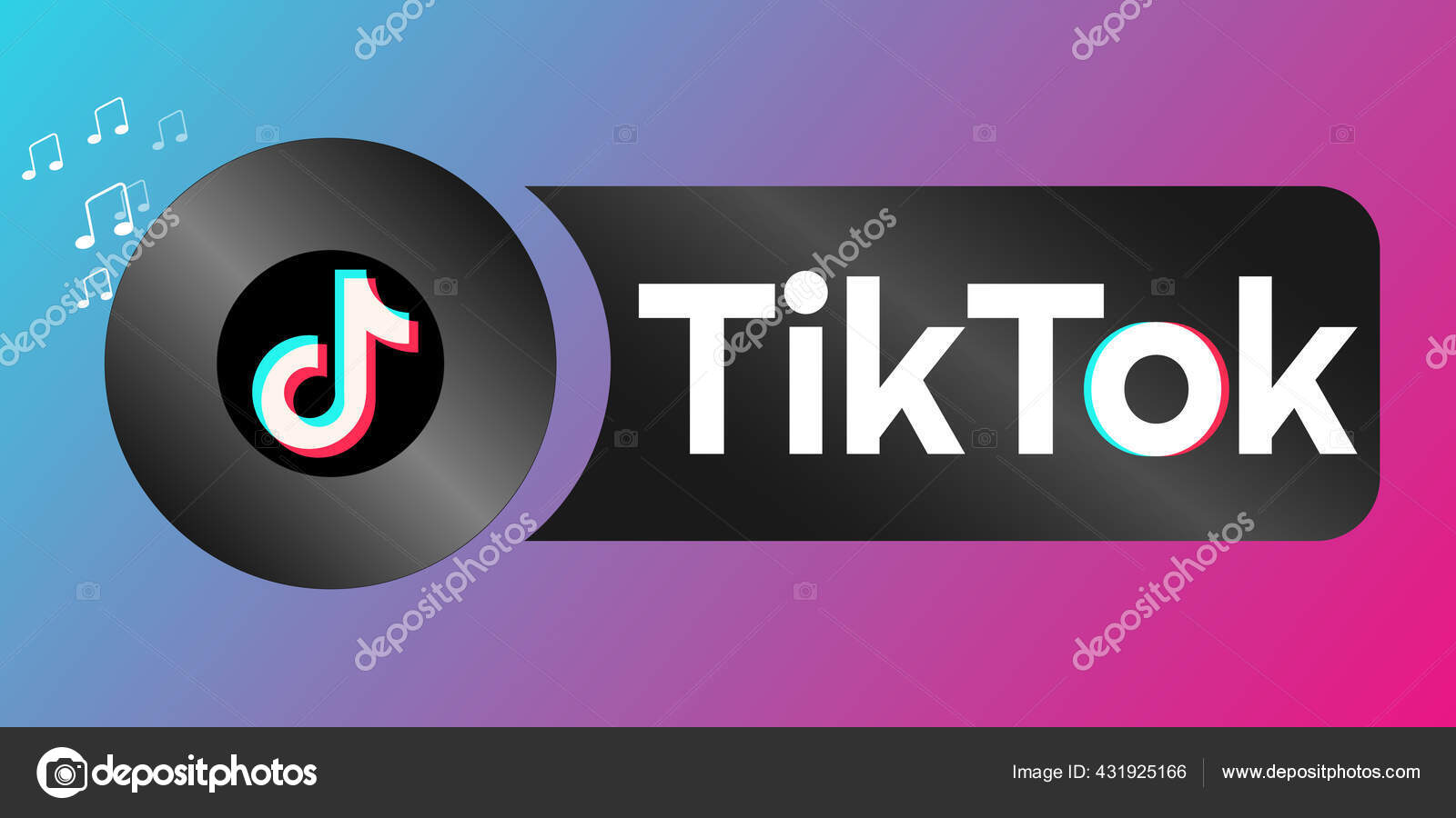 Tik Tok Icon New Style Social Media Popular Social Network Stock Vector by ©Dim-X 431925166