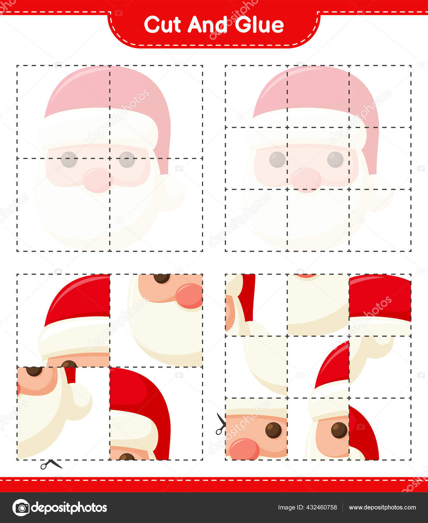 Santa Claus Cut And Paste
