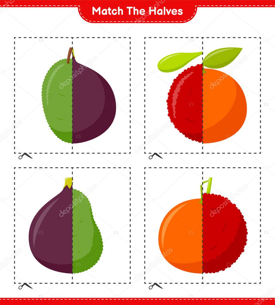 Coincide con las mitades. Igualar mitades de frutas. Juego educativo ... Coincide con las mitades. Igualar mitades de frutas. Juego educativo ...