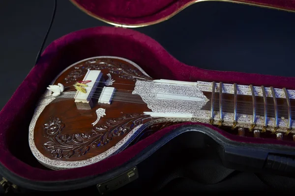 Sitar, a string Indian Traditional instrument, close-up Stock Photo by ...
