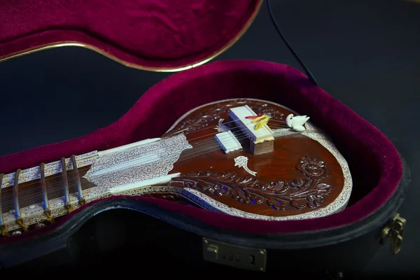 Sitar, a string Indian Traditional instrument, close-up Stock Photo by ...