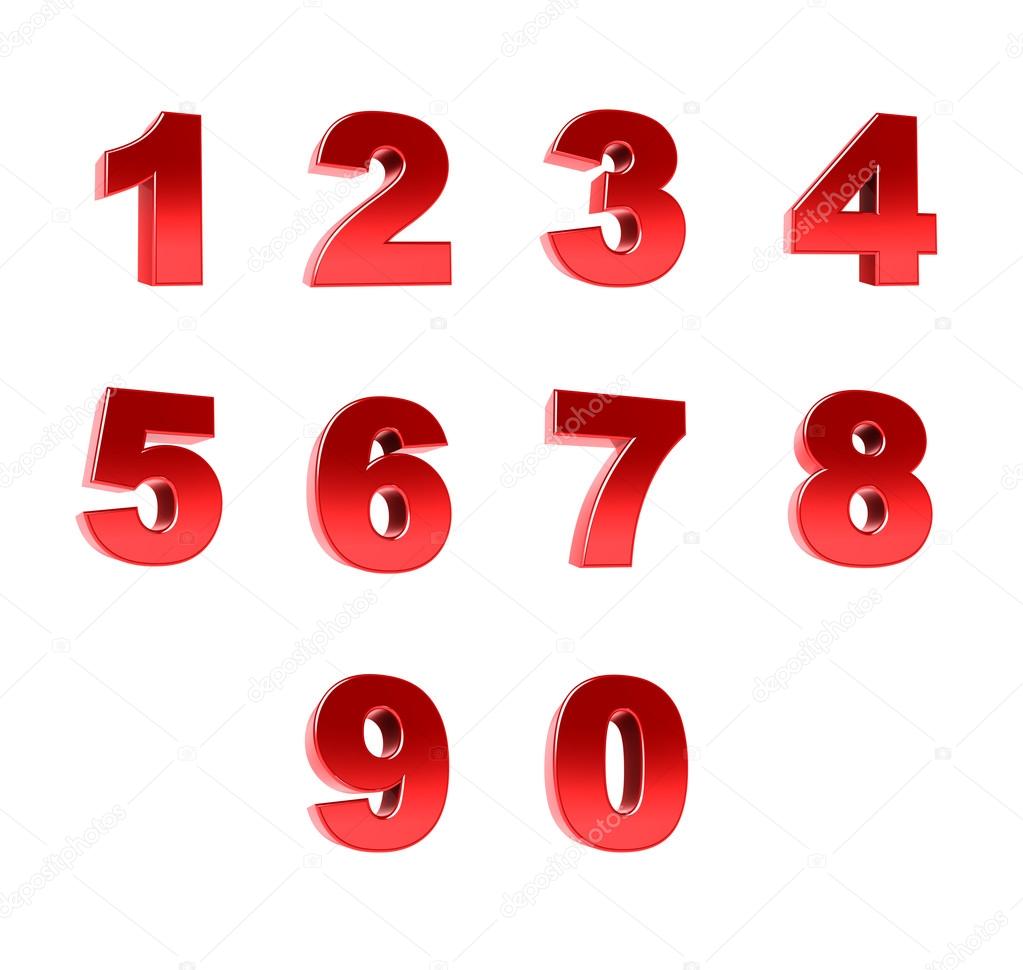 Number from 0 to 9 — Stock Photo © regionales #81957706