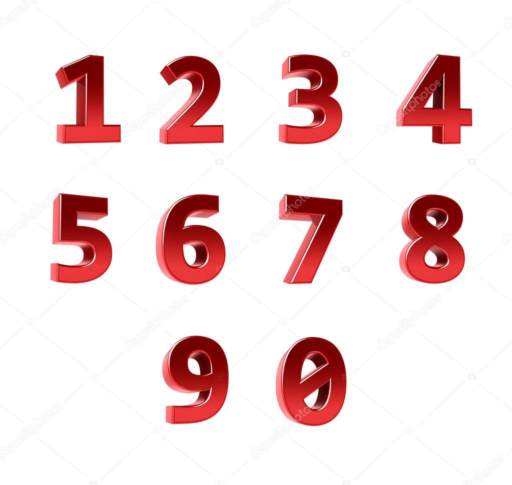 Number from 0 to 9 — Stock Photo © regionales #81958488