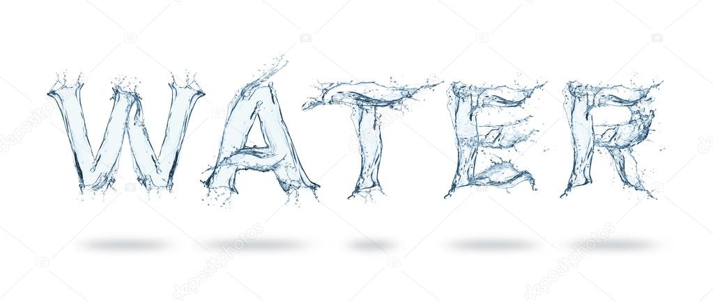 Water letters — Stock Photo © regionales #81963806
